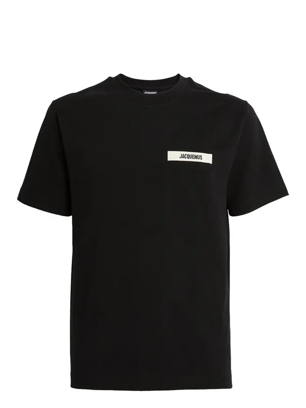 Jacquemus Grosgrain Logo T-shirt - Black