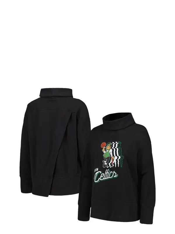 LEVELWEAR Boston Celtics Sunset Pullover Sweatshirt - Black