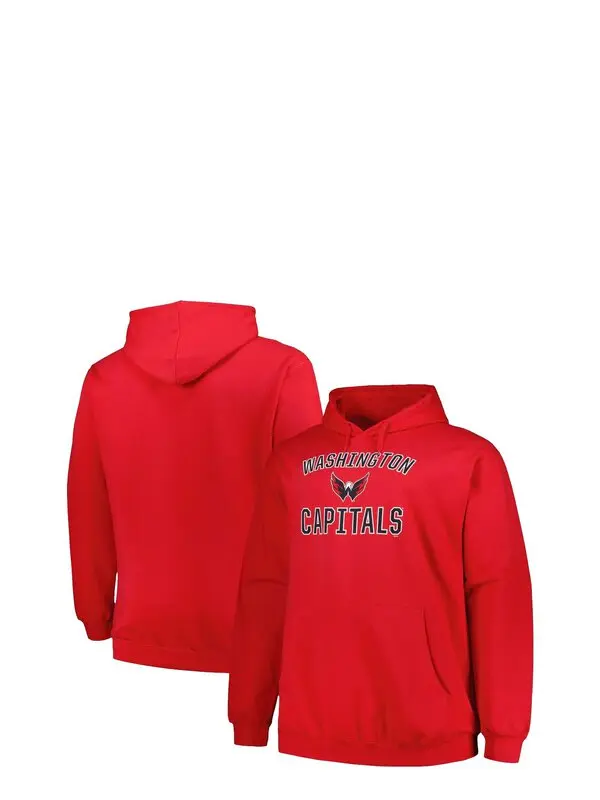 Profile Washington Capitals Arch Over Logo Pullover Hoodie - Red