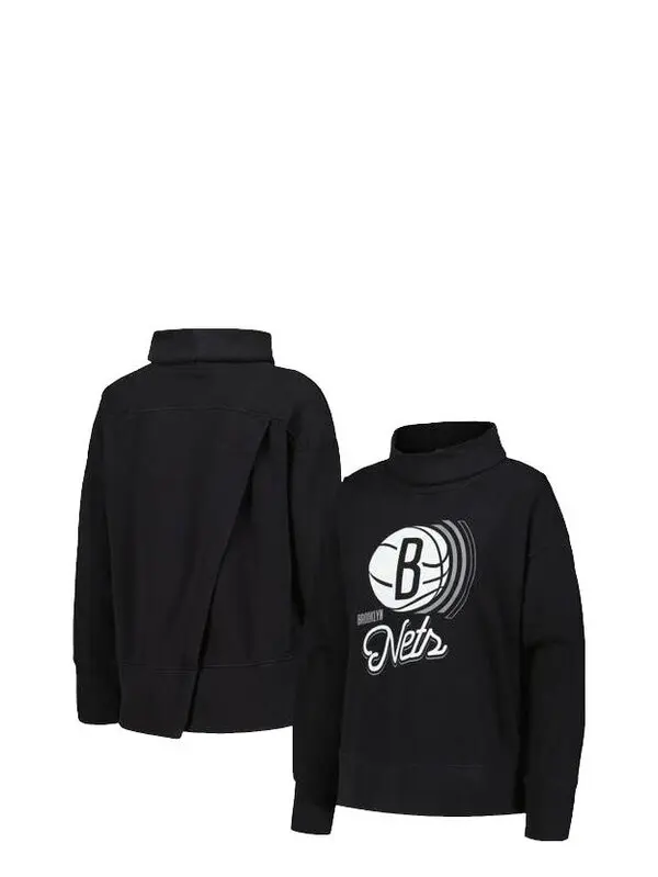 LEVELWEAR Brooklyn Nets Pullover Sweatshirt - Black