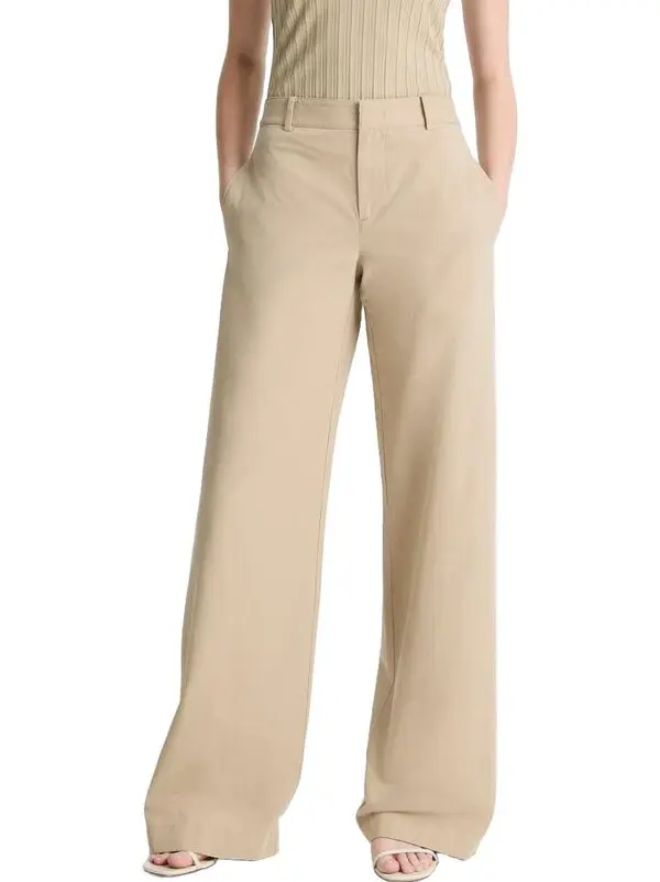 Vince Cotton Wide-leg Pants - Mojave