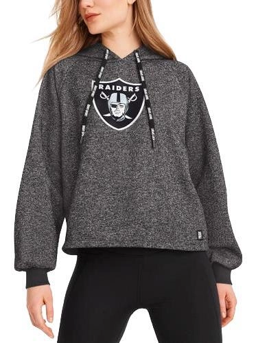 Dkny Las Vegas Raiders Debbie Dolman Raglan Pullover Hoodie - Black
