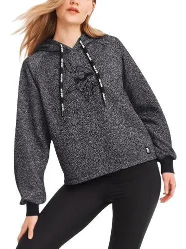 Dkny Minnesota Vikings Debbie Dolman Raglan Pullover Hoodie - Black