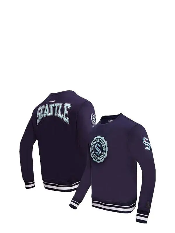 PRO STANDARD Seattle Kraken Crest Emblem Pullover Sweatshirt - Navy