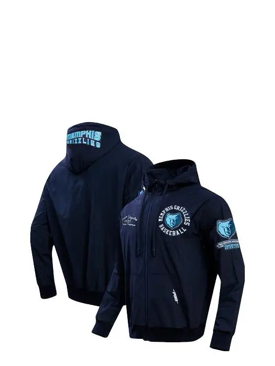 PRO STANDARD Memphis Grizzlies Hybrid Full-zip Hoodie - Navy