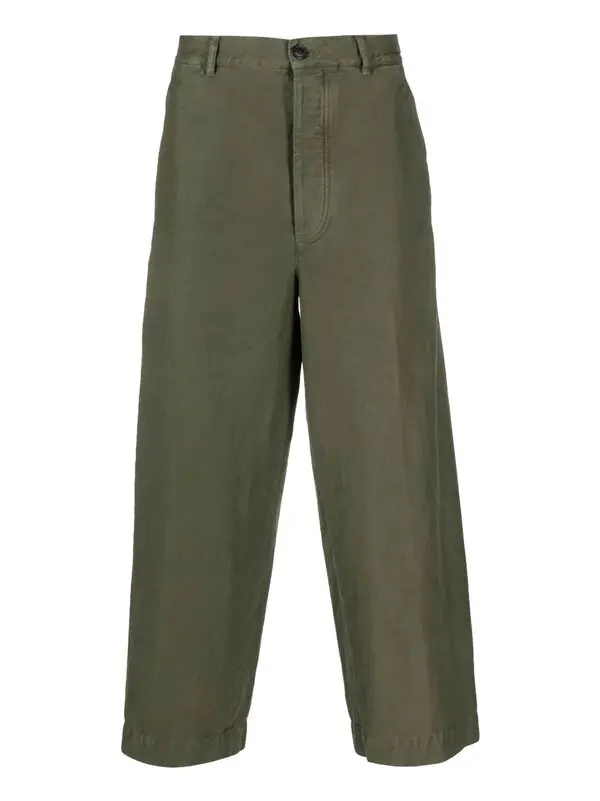 Dries Van Noten Wide Leg Trousers - Green