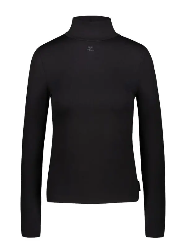 COURREGES Mockneck Techno Top - Black