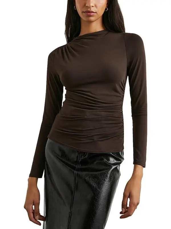 Rails Joelle Ruched Top - Espresso