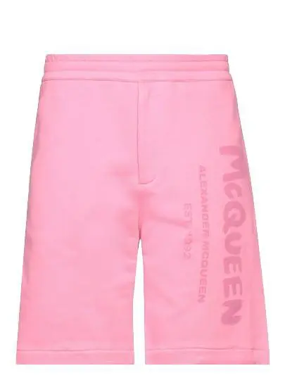 Alexander McQueen Cotton French Terry Shorts - Pink