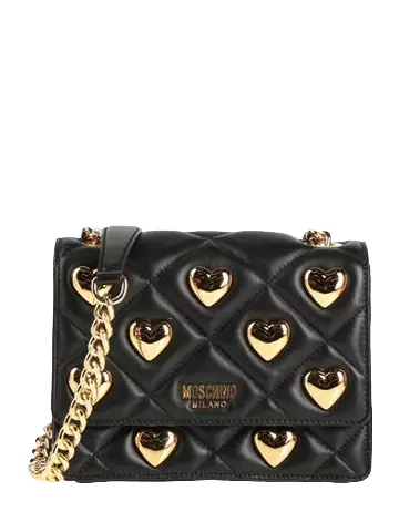 Moschino Couture Leather Crossbody Bag - Black