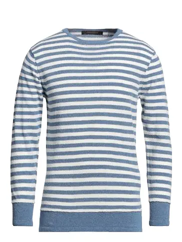 MESSAGERIE Crewneck Striped Sweater - Blue