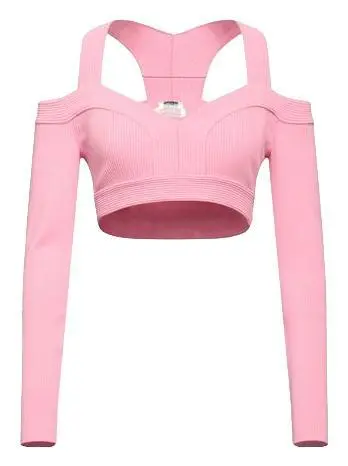 Alexander McQueen Knitted Crop Top - Pink