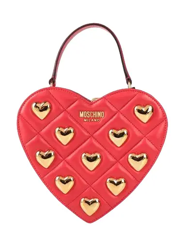 Moschino Couture Handbag Leather Bowler Bag - Red