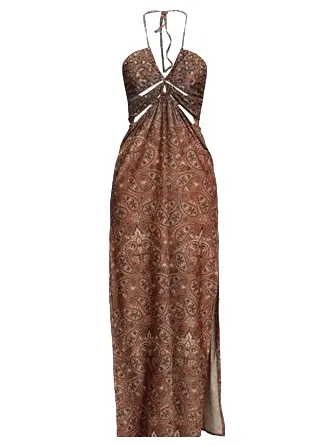4GIVENESS Paisley-print Maxi Dress - Brown