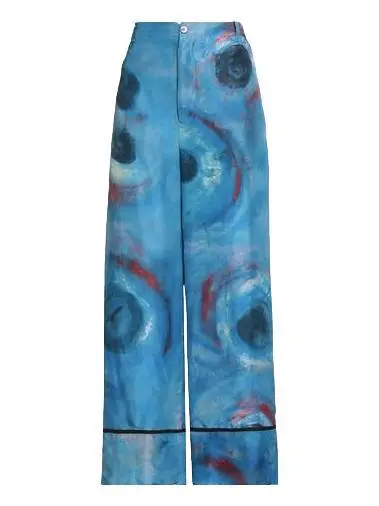 Marni Printed Silk Pants - Blue