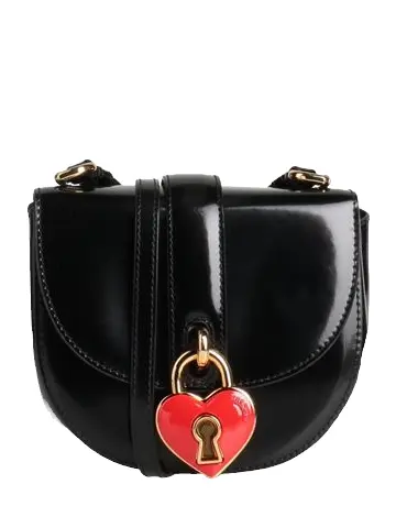 Moschino Couture Leather Crossbody Bag - Black