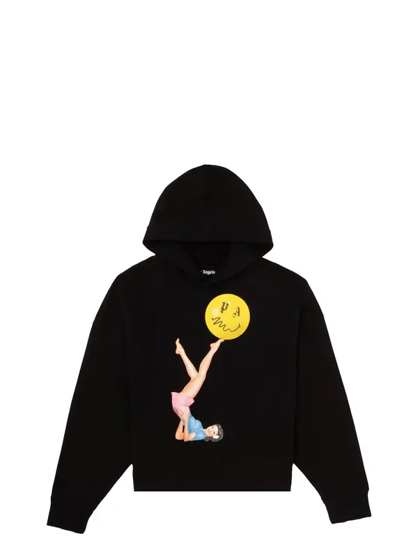 Palm Angels Juggler Pin Up Hoodie - Black