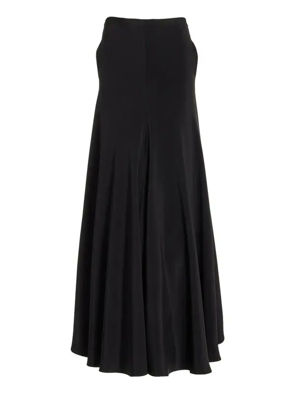 Brandon Maxwell The Millie Silk-crepe Maxi Skirt - Black