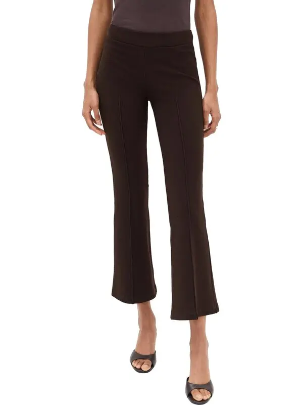 Donni. Rib Kick Flare Trousers - Espresso