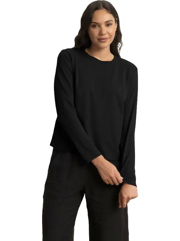 Velvet By Graham & Spencer Vicente Long Sleeve Tee - Black