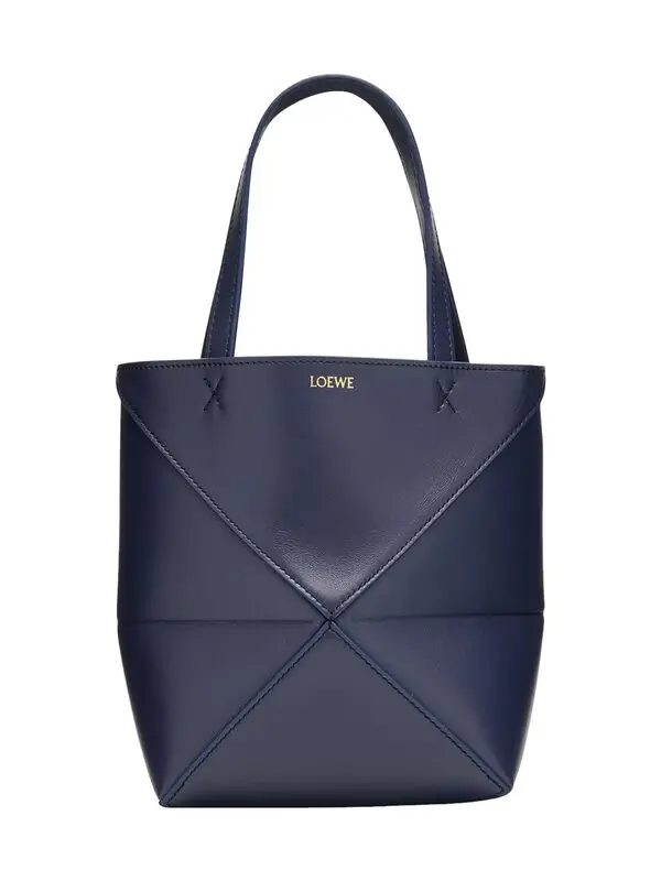 Loewe Puzzle Fold Mini Tote Bag - Abyss Blue