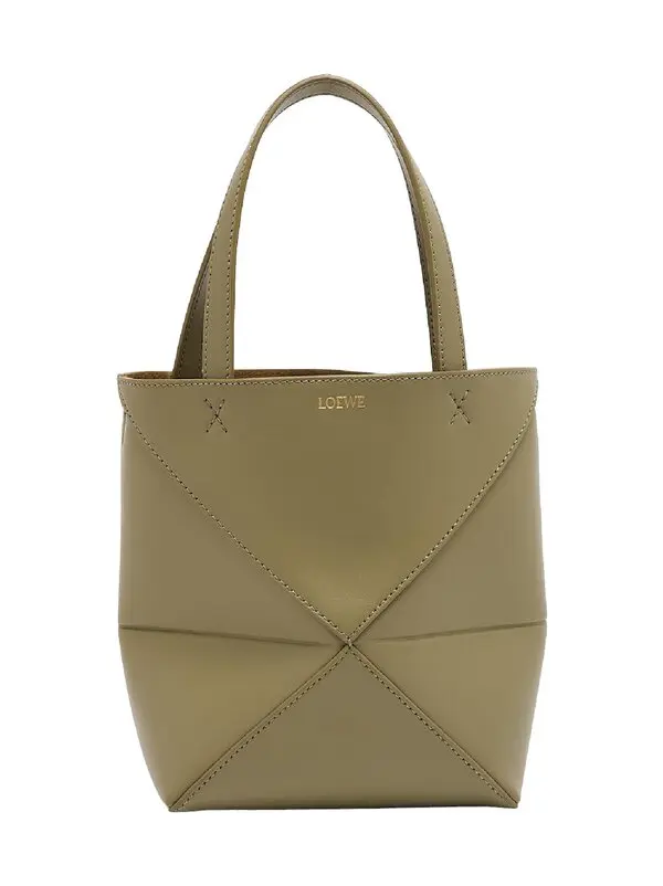 Loewe Puzzle Fold Mini Tote Bag - Eucalyptus Green