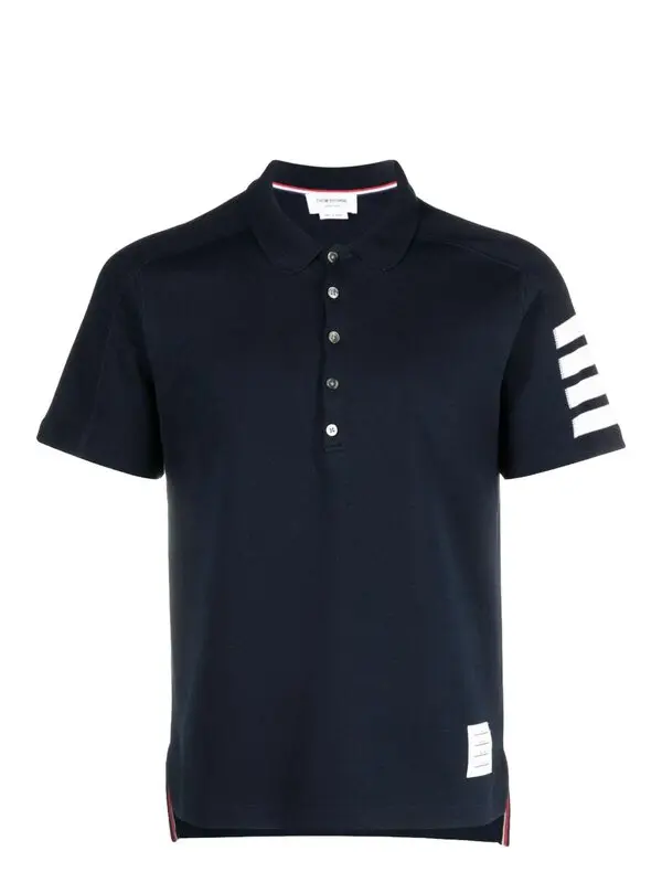 Thom Browne 4-bar Stripe Polo Shirt - Blue