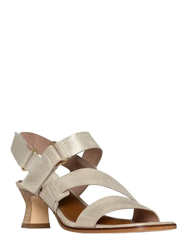 DONALD PLINER Ankle Strap High Heel Sandals - Platino