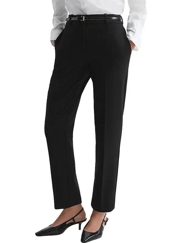 REISS Gabi Slim Leg Trousers - Black