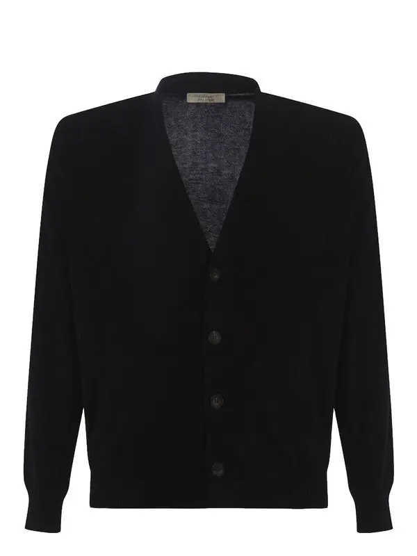 FILIPPO DE LAURENTIIS Cotton Cardigan - Black
