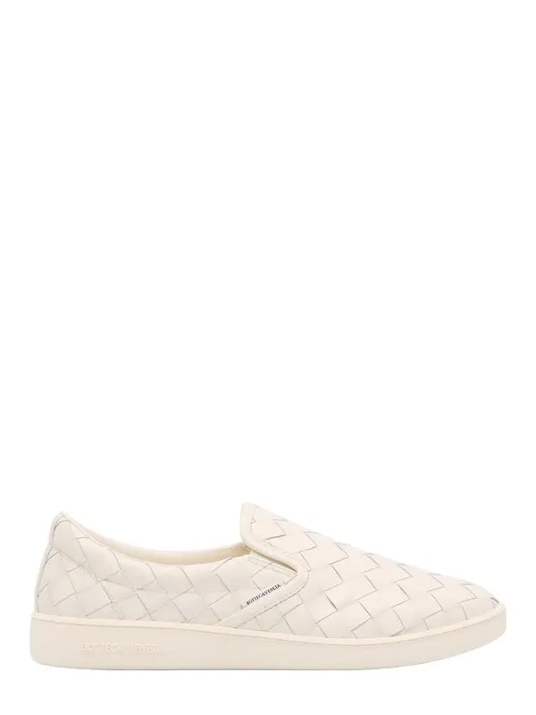 Bottega Veneta Sawyer Intrecciato Leather Slip-on Sneakers - Bianco