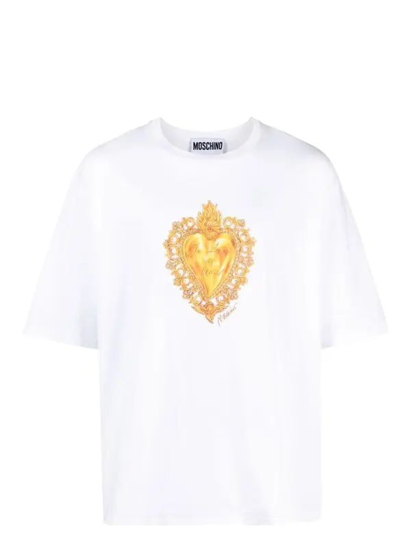 Moschino Graphic-print Cotton T-shirt - White