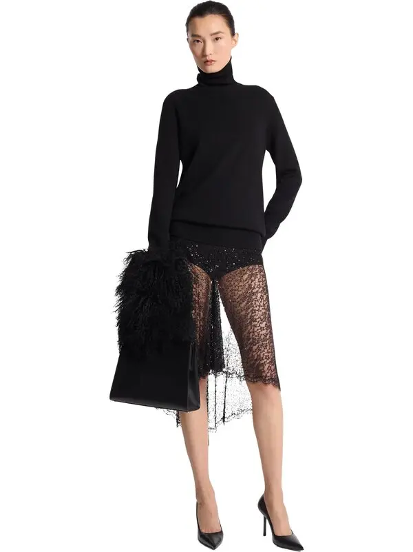 Michael Kors Joan Cashmere Turtleneck Sweater - Black
