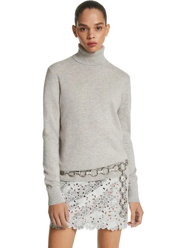 Michael Kors Joan Cashmere Turtleneck Sweater - Grey