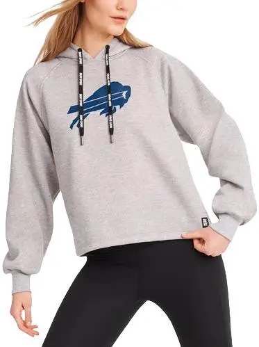 Dkny Buffalo Bills Debbie Dolman Raglan Pullover Hoodie - Heather Gray