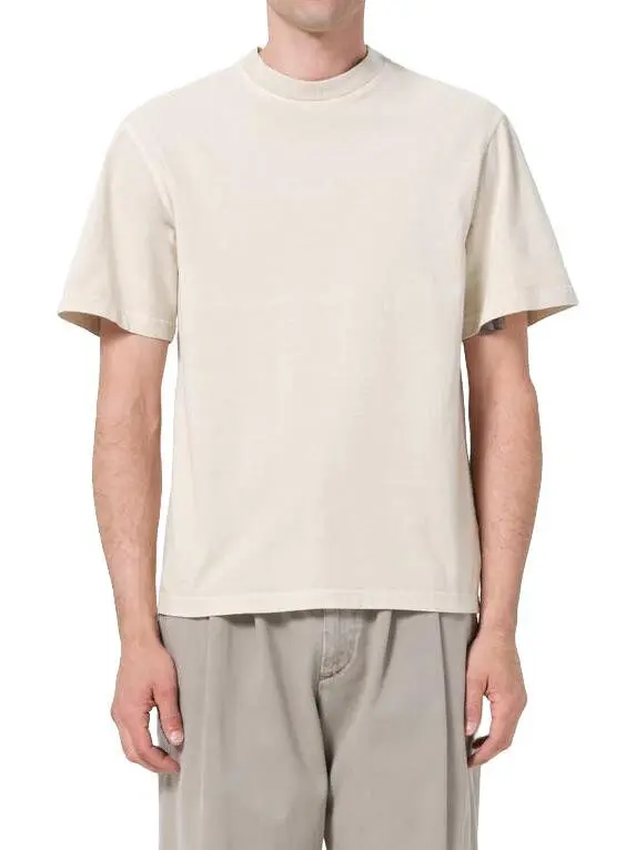 AGOLDE Asha Oversize Mock Neck T-shirt - Brown Rice Bei