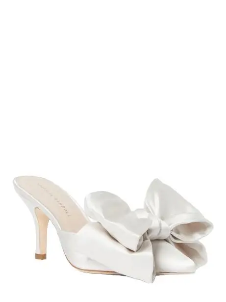 LOEFFLER RANDALL Margot Knotted Bow Mules - Cream