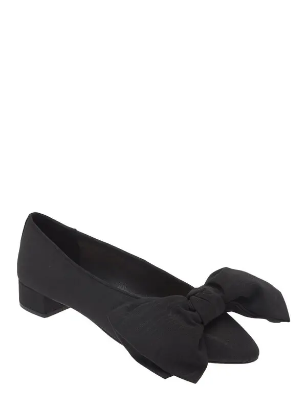 LOEFFLER RANDALL Noa Bow Block Heel Pumps - Black