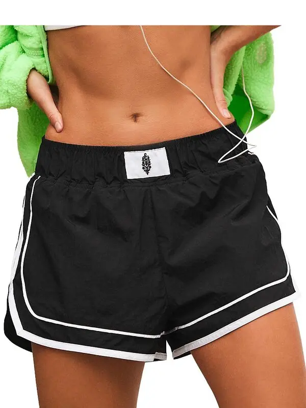 Free People Varsity Blues Shorts - Black Combo