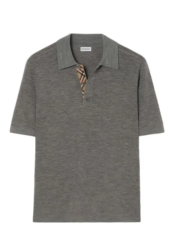 Burberry Wool Polo Shirt - Grey