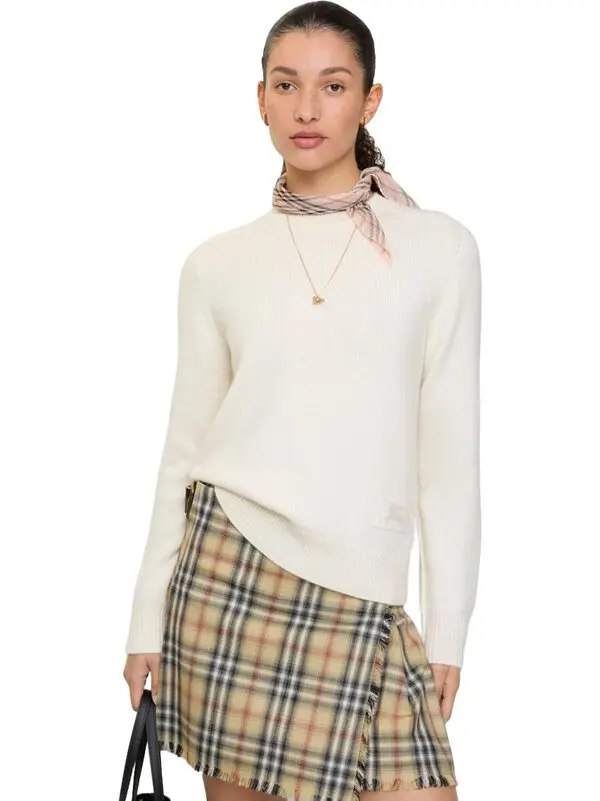 Burberry Cashmere Sweater - Ceramic White