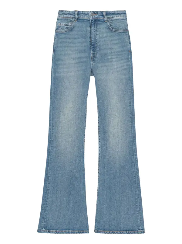 GANNI Mid-rise Flared Jeans - Blue
