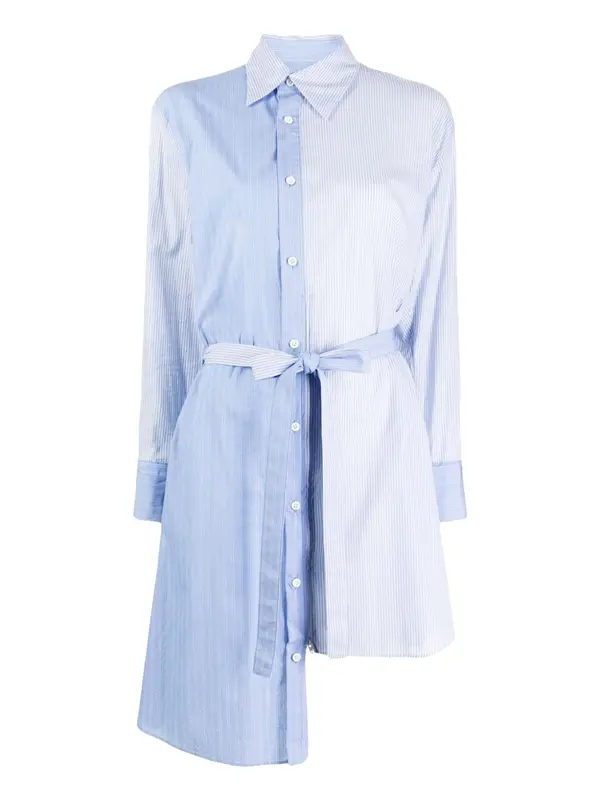 Yohji Yamamoto Asymmetric-hem Shirt - Blue