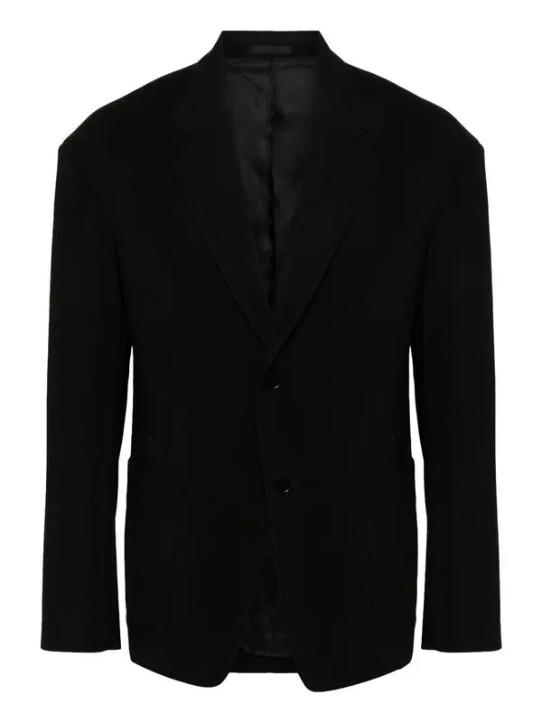 LANVIN Shoulder-pads Single-breasted Blazer - Black