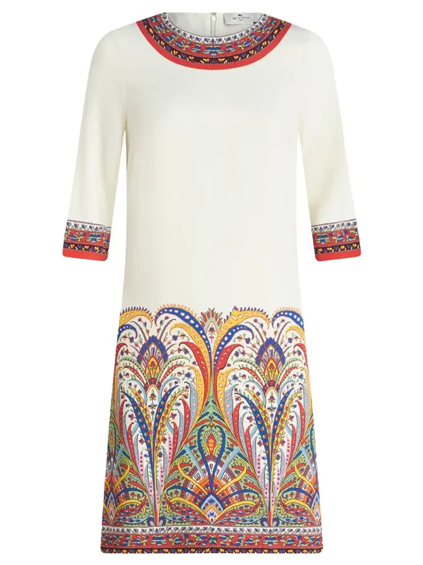 Etro Paisley-print Cady Dress - White