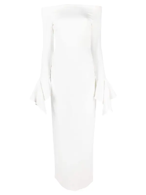 Solace London Amalie Off-shoulder Maxi Dress - White