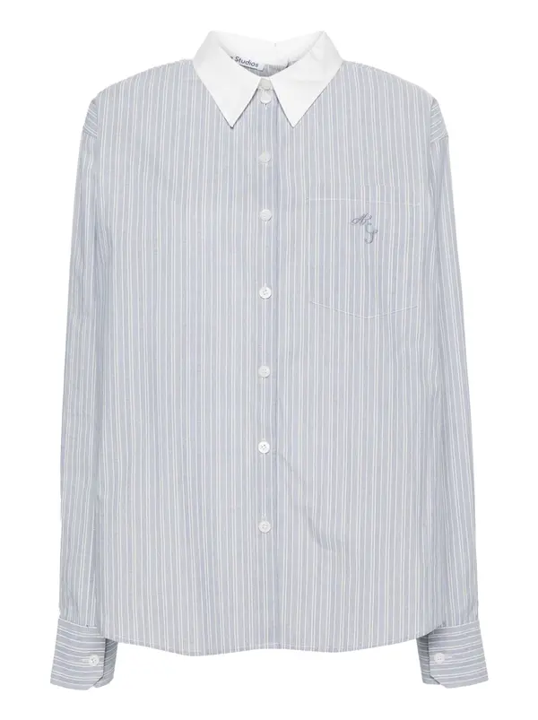 Acne Studios Contrasting-collar Shirt - Blue