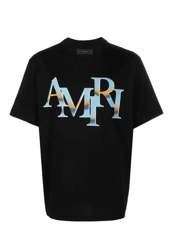 Amiri Logo-print Cotton T-shirt - Black
