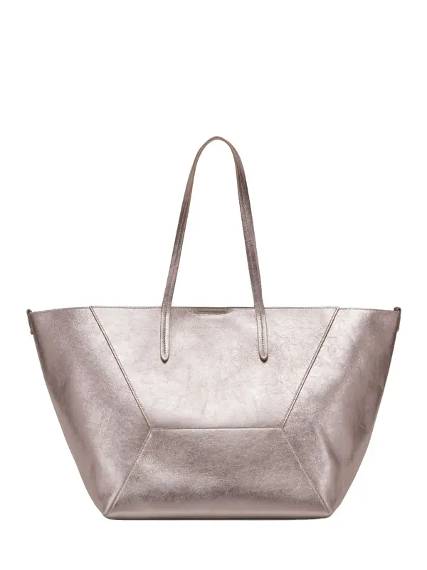 Brunello Cucinelli Metallic Leather Tote Bag - Pink