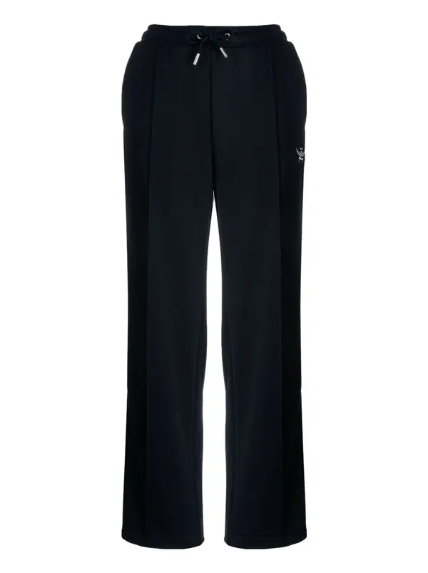 Mcm Essential Logo-embroidered Terry Track Pants - Blue
